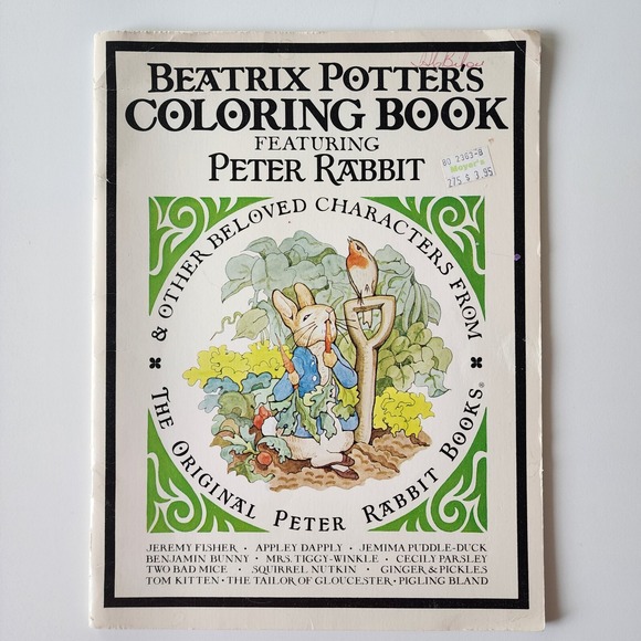 Beatrix Potter | Accents | Vintage Beatrix Potter Coloring Book 977 ...